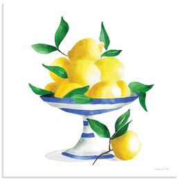 Wandbild Artland "Spanish Lemons II", farbe bild(er): gelb, B:100cm H:100cm, Alu Dibond, Bilder, als Alubild, Leinwandbild, Poster, Wandaufkleber in verschied. Gr&ouml;&szlig;en