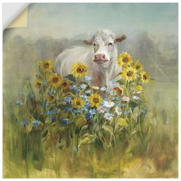 Wandbild Artland, B:100cm H:100cmfarbe bild(er): gr&uuml;n, Vinyl, Wohnzimmer, Bilder, "Farm and Field I", als Alubild, Leinwandbild, Poster,