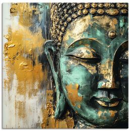 Wandbild Artland, B:100cm H:100cmfarbe bild(er): gold, Leinwand, Wohnzimmer, Bilder, "Budda", als Alubild, Leinwandbild, Poster, Wandaufkleber in