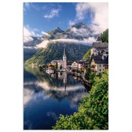 Wandbild Artland "Sommer in Hallstatt im Salzkammergut", farbe bild(er): blau, B:60cm H:90cm, Alu Dibond, Bilder, als Alubild, Leinwandbild, Poster, Wandaufkleber in verschied. Gr&ouml;&szlig;en