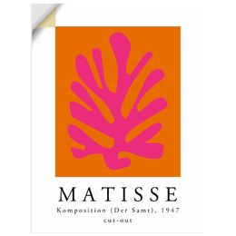 Wandbild Artland "Matisse Komposition - cut-out pink", farbe bild(er): pink, B:90cm H:120cm, Bilder, als Alubild, Leinwandbild, Poster, Wandaufkleber in verschied. Gr&ouml;&szlig;en