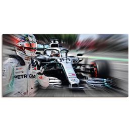 Wandbild Artland "Weltmeister Sir Lewis Hamilton", farbe bild(er): farbig, B:60cm H:30cm, Bilder, als Alubild, Leinwandbild, Poster, Wandaufkleber in verschied. Gr&ouml;&szlig;en