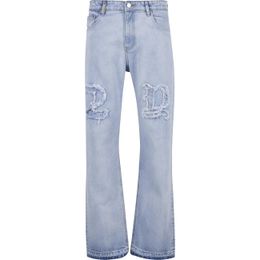 Bequeme Jeans 2Y STUDIOS "2Y Studios Durga Logo Straight Jeans", Herren, Gr. 34, Normalgr&ouml;&szlig;en, lightblau, 100% Baumwolle, unifarben, Jeans