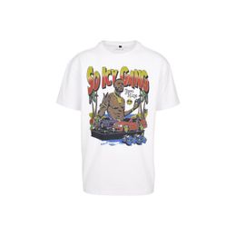 T-Shirt Merchcode "Merchcode Gucci Mane So Icy Oversize Tee", Damen, Gr. XXL, wei&szlig;, 100% Baumwolle, bedruckt, oversize, Rundhals, Shirts T-Shirt