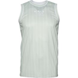 Tanktop Karl Kani "Karl Kani Herren", Herren, Gr. XS, mint, wei&szlig;, 100% Polyester (Recycelt), unifarben, slim fit, Tops Tanktop