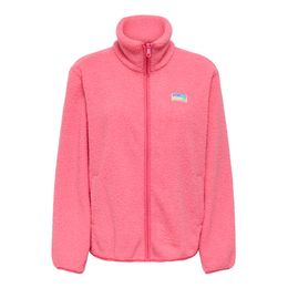 Pl&uuml;schjacke Only "ONLEVA LIFE TEDDY JACKET CC OTW", Damen, Gr. M, pink (pink lemonade), Pl&uuml;sch, Obermaterial: 100% Polyester, unifarben, regular fit normal, Jacken, Kunstfaser