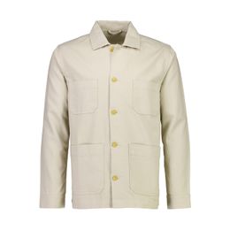 Hemdjacke LINDBERGH "Hemdjacke Modern Fit", Herren, Gr. L, lt stone, Obermaterial: 100% Baumwolle, unifarben, Jacken