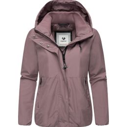 Outdoorjacke Ragwear "Sunniva Light", Damen, Gr. L (40), lila (mauve), Obermaterial: 100% Polyester; Innenfutter: 100% Polyester, Basic, l&auml;ssig geschnitten h&uuml;ftbedeckend, hoch geschlossener Ausschnitt, &Auml;rmel ohne &Auml;rmelschlitz elastischer Bund mit innenliegendem Gummizug, Jacken Outdoorjacke, Wasserdichte und atmungsaktive Damen &Uuml;bergangsjacke