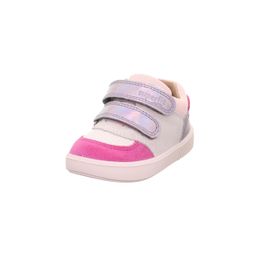 Klettschuh Superfit "SUPIES WMS: mittel", Kinder, Gr. 26, flieder, rosa, Nappaleder, Polyester, Veloursleder, mehrfarbig, Schuhe Klettschuh, Sneaker, Freizeitschuh im Retro Look, Gr&ouml;&szlig;enschablone zum Download