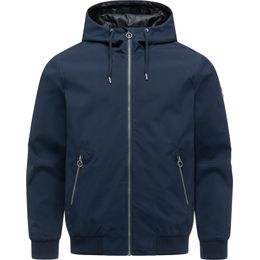 Outdoorjacke Ragwear "Stuartt Summer YOUMODO", Herren, Gr. M (50), navy, Obermaterial: 100% Polyester. Innenfutter: 100% Polyester, gerade h&uuml;ftbedeckend, hoch geschlossener Ausschnitt, &Auml;rmel ohne &Auml;rmelschlitz Rippstrickb&uuml;ndchen, Jacken Outdoorjacke, Wasserdichte &Uuml;bergangsjacke mit Kapuze