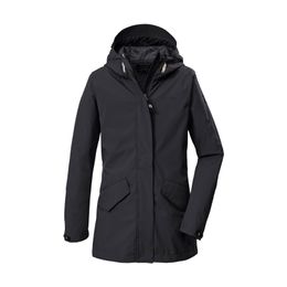 Softshellparka Killtec "KOS 120 GRLS SFTSHLL PRK", M&auml;dchen, Gr. 176, schwarz, Oberseite: 100% Polyester;R&uuml;ckseite: 100% Polyester;Futter: 100% Polyester, Jacken, Wasserabweisender, winddichter Parka mit 10.000 mm Wassers&auml;ule