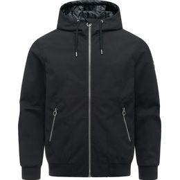 Outdoorjacke Ragwear "Stuartt Summer YOUMODO", Herren, Gr. L (52), schwarz, Obermaterial: 100% Polyester. Innenfutter: 100% Polyester, gerade h&uuml;ftbedeckend, hoch geschlossener Ausschnitt, &Auml;rmel ohne &Auml;rmelschlitz Rippstrickb&uuml;ndchen, Jacken Outdoorjacke, Wasserdichte &Uuml;bergangsjacke mit Kapuze