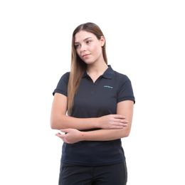 Poloshirt Icepeak "Icepeak BAYARD", Damen, Gr. L, blau (dunkelblau), Obermaterial: 100% Polyester, Shirts, normaler Hemdkragen, sportlicher Stil, Kurzarm-Design