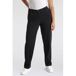 Stretch-Hose KjBRAND "Babsie", Damen, Gr. 46, N-Gr, schwarz, Denim/Jeans, Obermaterial: 71% Baumwolle, 25% Polyester, 4% Elasthan, bequem lang, Hosen