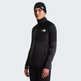Fleecejacke The North Face "W POLARTEC POWERGRID STORMGAP JACKET", Damen, Gr. XS, asphalt grau, tnf schwarz, Obermaterial: 93% Polyester, 7% Elasthan, Jacken Fleecejacke, f&uuml;r Erwachsene, f&uuml;r Outdoor-Aktivit&auml;ten, sportlicher Stil