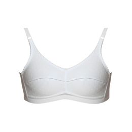 Sassa Mode Soft-BH SASSA "Soft BH Functional Bras", Damen, Gr. 75, Cup B, wei&szlig;, Stoff, Obermaterial: 94% Baumwolle CO. 6% Elasthan EL., BHs Soft-BH