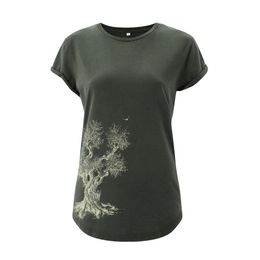 Life-tree Shirt 'Fairwear Olive Tree' female Green size M