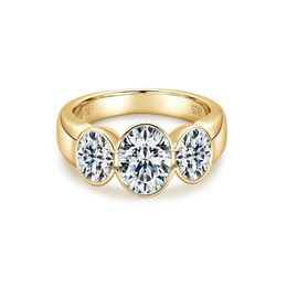 Rougemont Jewellery Ring 'Funkelnder Moissanit Diamant Ring Vally' female Gold size 52