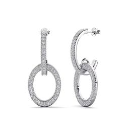 Rougemont Jewellery Earrings 'Zweiteilige Creolen Ohrringe Sophie' female Silver size One Size