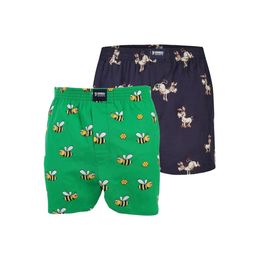 Happy Shorts Boxer shorts male Blue, Green size XXL