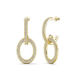 Rougemont Jewellery Earrings 'Zweiteilige Creolen Ohrringe Sophie' female Gold size One Size
