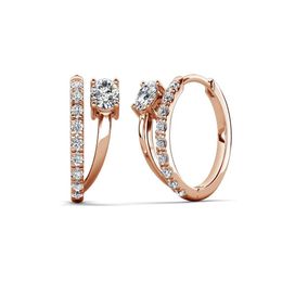ROUGEMONT Jewellery Ohrringe 'Funkelnde Creolen Amy' Damen Gr&ouml;&szlig;e One Size rosegold
