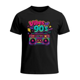 MoonWorks Shirt 'Vibes of 90s' male Black size XS