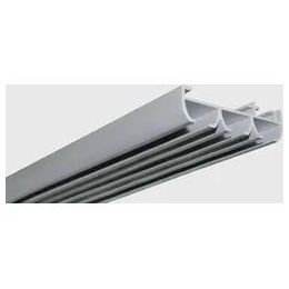 Gardinenschiene GOOD LIFE "Sileno" Gr. 4, silber (silberfarben), L:240cm, Aluminium, Gardinenstangen, Gardinenschiene