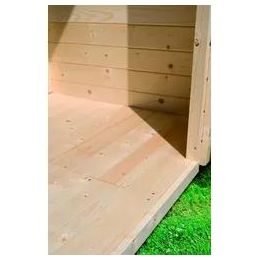 Gartenhaus-Fu&szlig;boden Karibu, beige (natur), B:370cm H:0,16cm T:280cm, Holzwerkstoff, Gartenhaus-Fu&szlig;b&ouml;den, f&uuml;r Gartenh&auml;user