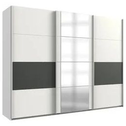 Schwebet&uuml;renschrank wimex "Barmbek Schlafzimmerschrank BESTSELLER Garderobenschrank", wei&szlig; (wei&szlig;, graphit, spiegel), B:270cm H:208cm T:64cm, Schr&auml;nke, Schwebet&uuml;renschrank, Kleiderschrank mit 2 Stoffboxen und 2 zus&auml;tzlichen B&ouml;den, Spiegelt&uuml;r