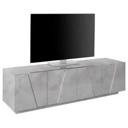 Lowboard Home Affaire "PING", silber (silber beton matt), B:162,5cm H:43cm T:44cm, Sideboards, Lowboard, Breite 162,4 cm