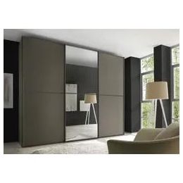 Schwebet&uuml;renschrank STAUD "Sinfonie Plus, edles Design in hochwertiger Qualit&auml;t, Made in Germany", braun (mocca), B:249cm H:222cm T:68cm, Holzwerkstoff, Schr&auml;nke, Schwebet&uuml;renschrank, Mit Spiegelt&uuml;re und vier verschiedenen Ausstattungsvarianten