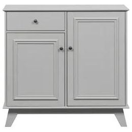 Sideboard Woood "Lily", grau, B:98cm H:93cm T:55cm, Holzwerkstoff, Sideboards, Sideboard, Kommode, H 93 cm x B 98 cm x T 55 cm