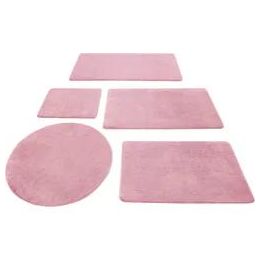 Badematte Wecon Home BASICS "Joris" Gr. 5, rosa, H:20mm, Polyester, Badematten, Badematte, waschbar, viele Gr&ouml;&szlig;en, Badezimmerteppich, uni