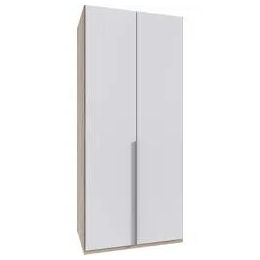 Kleiderschrank wimex "New York", wei&szlig; (struktureichefarben hell, front wei&szlig;), B:90cm H:208cm T:58cm, Schr&auml;nke, Kleiderschrank, in vielen Breiten, 208 oder 236cm hoch