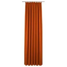 Vorhang WIRTH "Newbury" Gr. 5, orange (terrakotta), B:130cm H:245cm, Jacquard, Baumwolle, Polyester, Gardinen