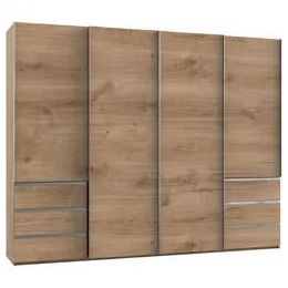 Schwebet&uuml;renschrank wimex "Level by fresh to go", braun (plankeneichefarben), B:300cm H:236cm T:65cm, Schr&auml;nke, Schwebet&uuml;renschrank, mit Synchron&ouml;ffnung