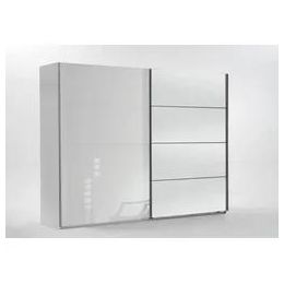 Schwebet&uuml;renschrank wimex "Easy", wei&szlig; (wei&szlig;, wei&szlig;glas, spiegel), B:270cm H:210cm T:65cm, Schr&auml;nke, Schwebet&uuml;renschrank, mit Glas und Spiegel