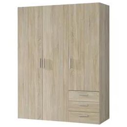 Dreht&uuml;renschrank FORTE, braun (sonoma eiche), B:139,4cm H:185cm T:54,2cm, FSC-zertifizierter Holzwerkstoff, Schr&auml;nke, Dreht&uuml;renschrank