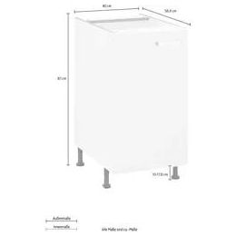 Unterschrank Optifit "Parma", wei&szlig;, B:40cm H:87cm T:58,4cm, Holzwerkstoff, Schr&auml;nke, Unterschrank, Breite 40 cm