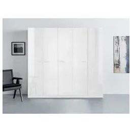 Dreht&uuml;renschrank Rauch "Kleiderschrank Schrank Garderobe TOPSELLER OTELI inkl. Inneneinteilung", wei&szlig; (alpinwei&szlig;, hochglanz wei&szlig;), B:226cm H:210cm T:54cm, Holzwerkstoff, Schr&auml;nke, Dreht&uuml;renschrank, mit zus&auml;tzlichen Einlegeb&ouml;den, optional mit Spiegel MADE IN GERMANY