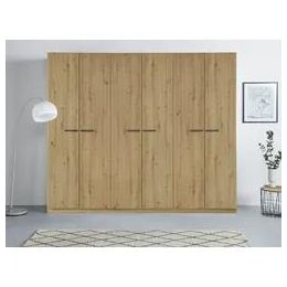 Dreht&uuml;renschrank Rauch "Kleiderschrank Schrank Garderobe TOPSELLER OTELI inkl. Inneneinteilung", braun (eiche artisan), B:271cm H:229cm T:54cm, Holzwerkstoff, Schr&auml;nke, Dreht&uuml;renschrank, mit zus&auml;tzlichen Einlegeb&ouml;den, optional mit Spiegel MADE IN GERMANY