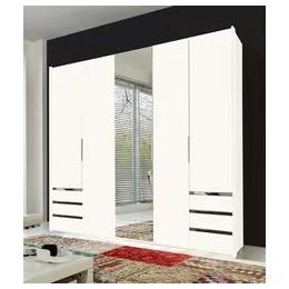 Kleiderschrank wimex "Level by fresh to go", wei&szlig;, B:250cm H:216cm T:58cm, Schr&auml;nke, Kleiderschrank, mit Spiegelt&uuml;ren und Schubladen