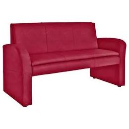 Polsterbank exxpo - SOFA FASHION "Cortado, elegant und zeitlos, bequem", rot, B:162cm H:89cm T:67cm, Luxus-Microfaser (100% Polyester), Sitzb&auml;nke, Polsterbank, hohe Bodenfreiheit, sch&ouml;ne Detailverarbeitung, wahlweise Lederbezug