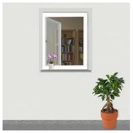 Insektenschutz-Fensterrahmen Windhager "Basic", wei&szlig; (rahmen: wei&szlig; gewebe: anthrazit), B:100cm H:120cm, Insektenschutzgitter, BxH: 100x120 cm, k&uuml;rzbar
