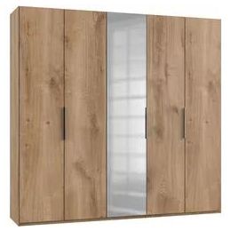 Kleiderschrank wimex "Level by fresh to go", braun (plankeneichefarben), B:250cm H:236cm T:58cm, Schr&auml;nke, Kleiderschrank, mit Spiegelt&uuml;ren