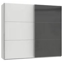 Schwebet&uuml;renschrank wimex "Level by fresh to go", wei&szlig; (wei&szlig;, grauglas), B:250cm H:216cm T:65cm, Schr&auml;nke, Schwebet&uuml;renschrank, mit jeweils einer Glast&uuml;r