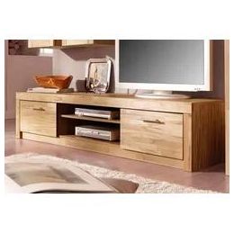 Lowboard VOGL M&Ouml;BELFABRIK "Toronto", beige (kernbuche teilmassiv), B:200cm H:40cm T:42cm, Sideboards, Lowboard