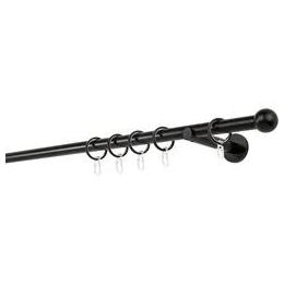 Gardinenstange mydeco "20mm Ball Wandtr&auml;ger 12 cm", schwarz, L:140cm, Gardinenstangen