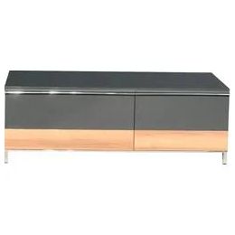 Lowboard OTTO HOME "Onyx", grau (anthrazit, walnussfarben), B:187,6cm H:45,5cm T:45,1cm, Holzwerkstoff, Sideboards, Lowboard, Kommode mit Soft-Close-Funktion, in zwei Breiten, Fernsehtisch